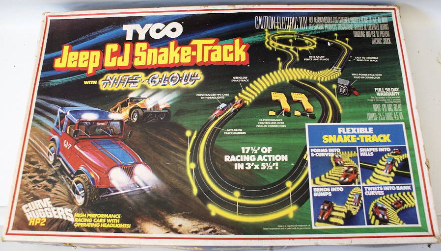 1980 Tyco Jeep Cj Snake Track With Nite Glow Racing