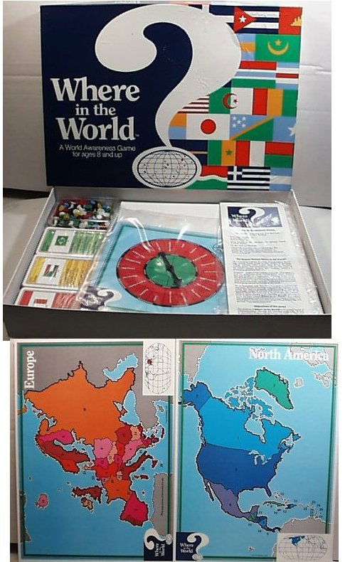 1986 Where In The World Educational Board Game By