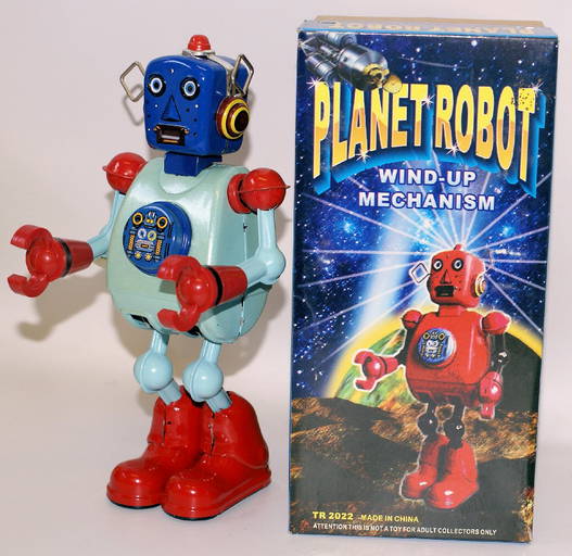 Tin Wind Up Planet Robot Tr 2022