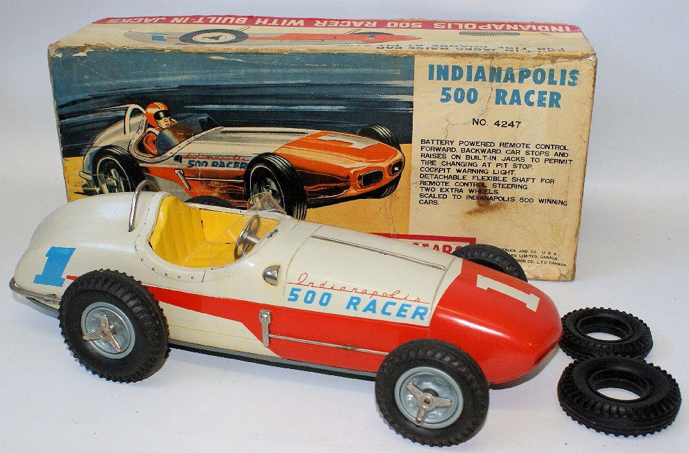 RARE Tin Battery Op. SEARS INDIANAPOLIS 500 RACER Car - Mar 21, 2015 ...