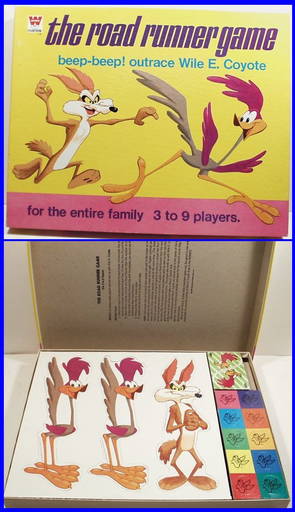 Vintage 1969 The Road Runner Game Board Game With Wile