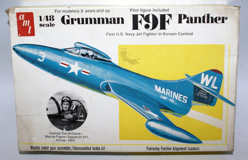 Amt 1:48 Grumman F9f Panther Fighter Jet Airplane Model