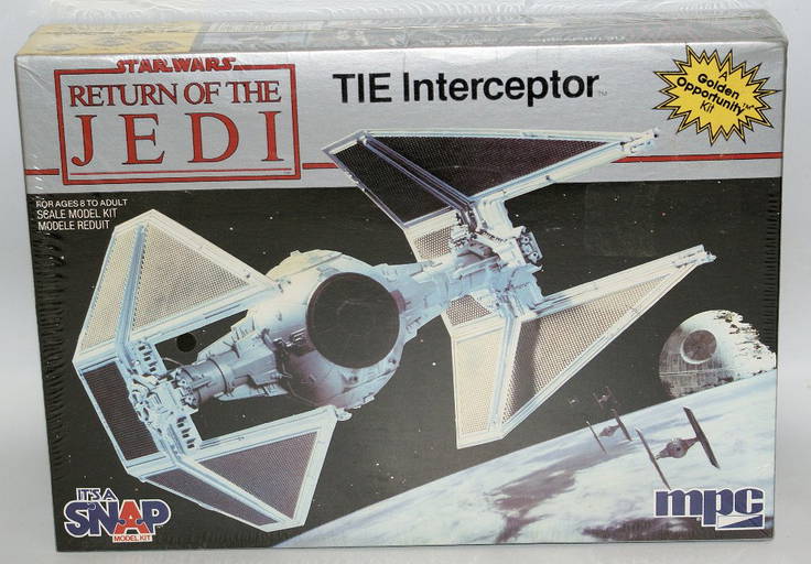 Vintage 1983 Mpc Star Wars Rotj Tie Interceptor Scale