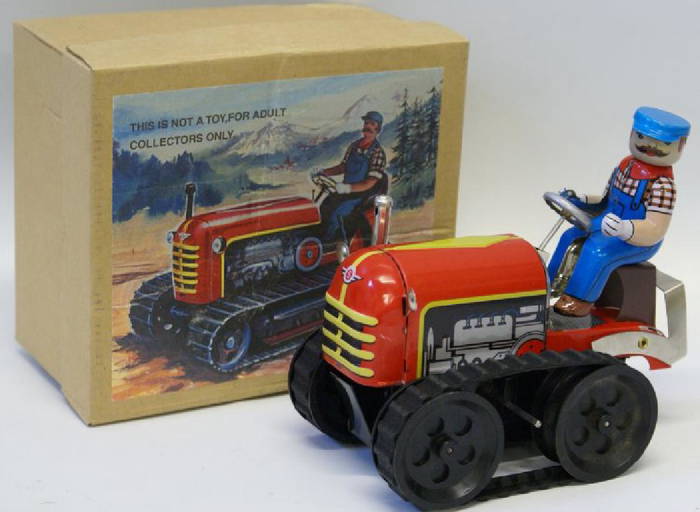 Tin Windup #MS356 Toy TRACTOR WITH DRIVER in Box - Jan 08, 2017 ...