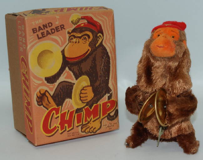 1950's Alps (japan) Windup Chimp The Band Leader Monkey