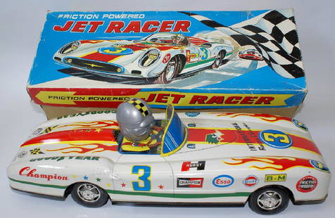 Tkk Tin Friction Jet Racer