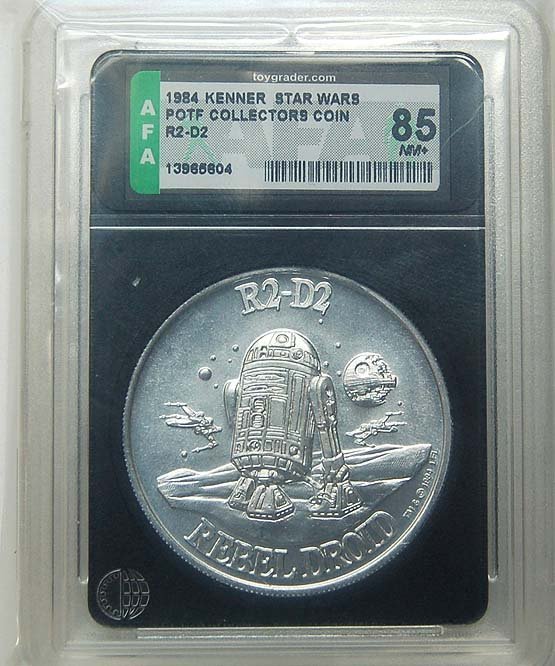 Star Wars Potf, R2 D2 Collectors Coin, 1984, Afa 85