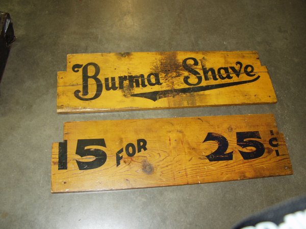 3: 2 Antique Burma Shave Wood Signs