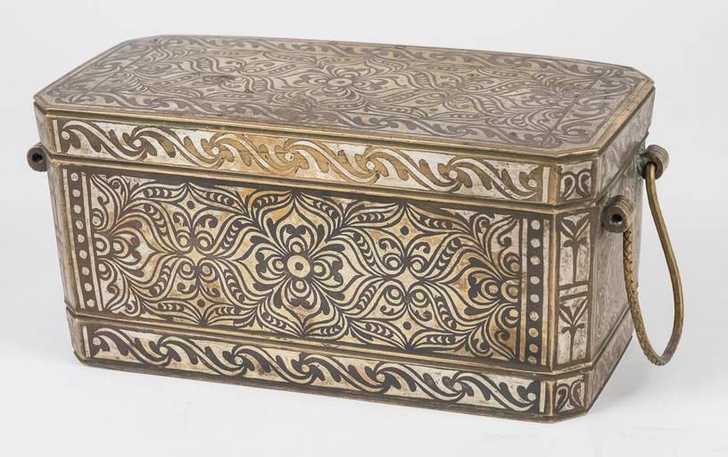 Philippines Silver Inlaid Betel Nut Box