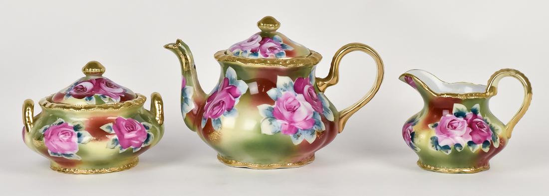 Nippon 3 Piece Tea Set With Roses