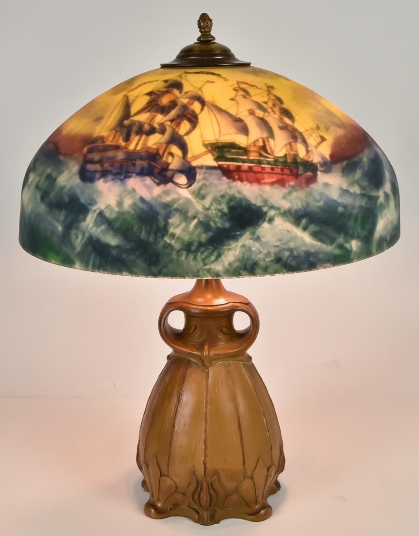 Pittsburgh Reverse Painted Table Lamp