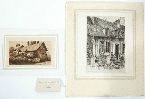 Paul Ashbrook And C. Dickens Etchings