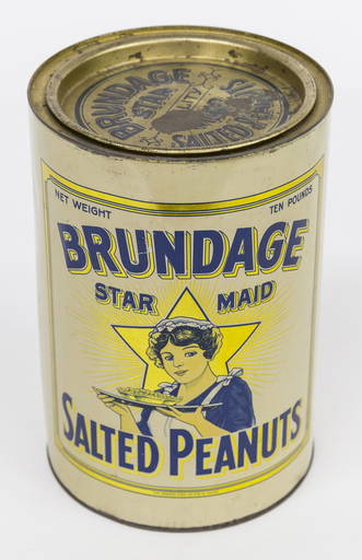 Brundage Star Maid Salted Peanuts Tin