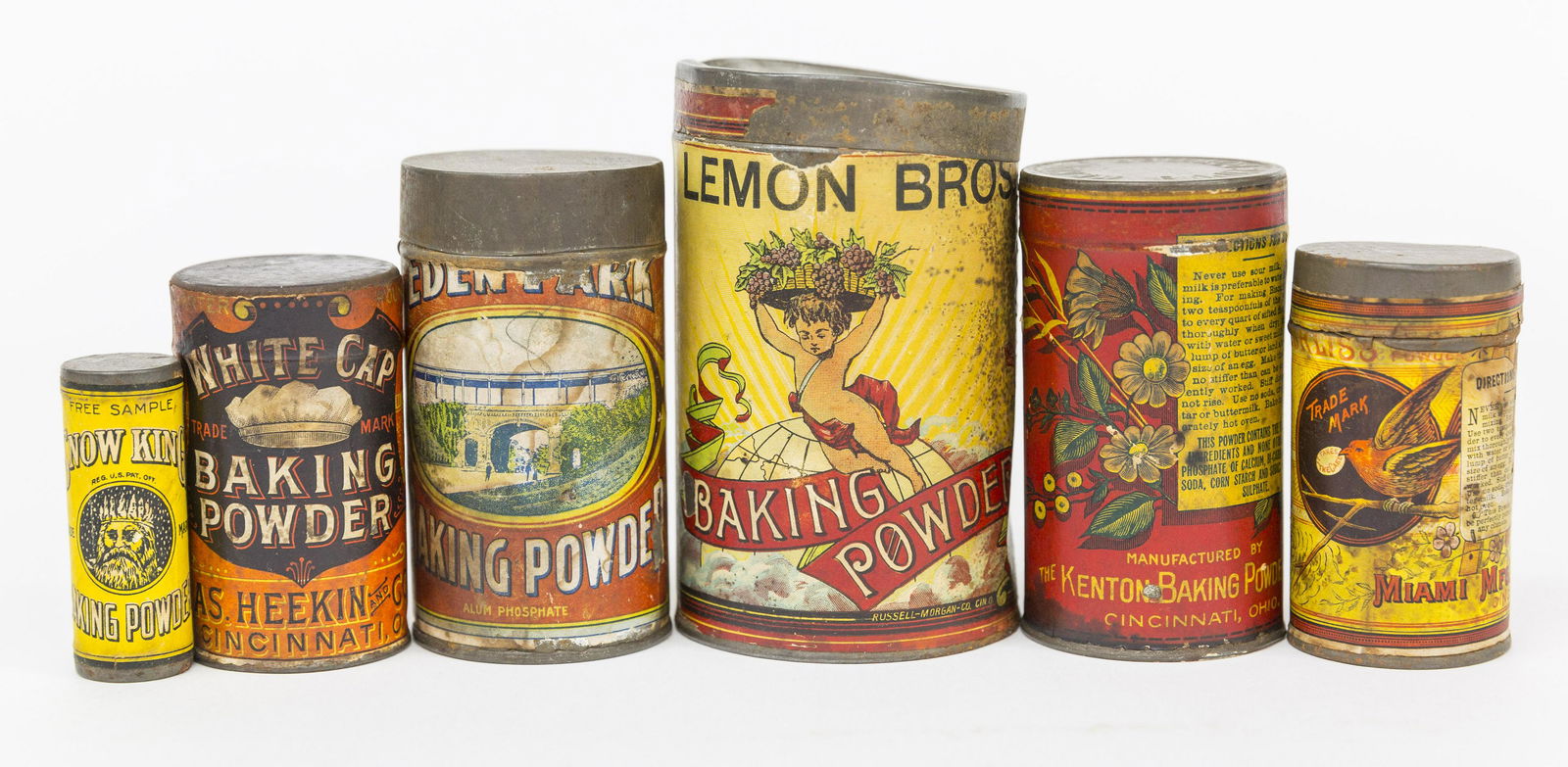 Six Early Baking Powder Cans - Nov 22, 2020 | Forsythes' Auctions, LLC ...