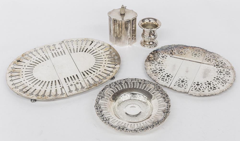 Five Pieces Of Silver Plated Holloware