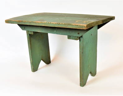 Green Painted Bucket Bench