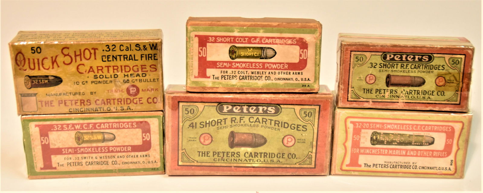 Six Boxes Of Peters Cartridges