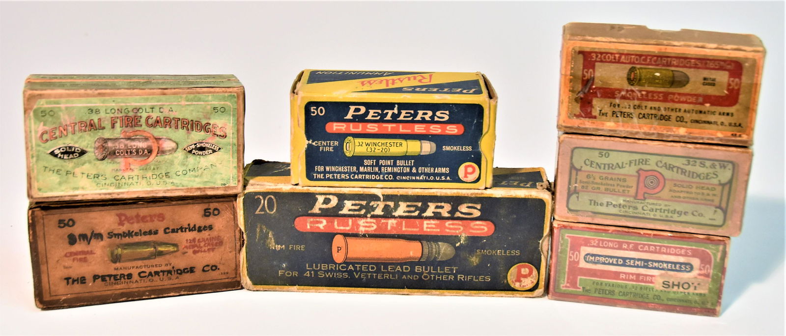 Seven Boxes Of Peters Cartridges