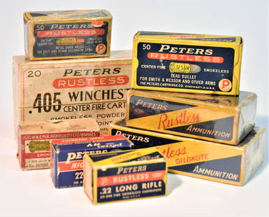 Eight Boxes Of Peters Cartridges