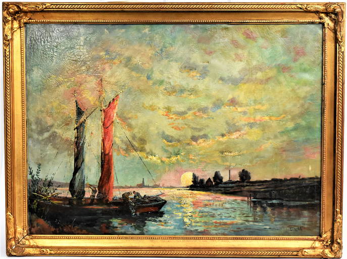 Signed Elliot Oil Painting