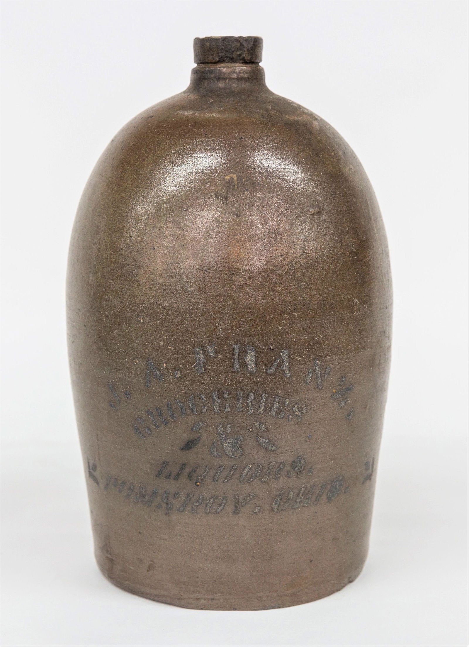 J.P. Franz Pomeroy Ohio Stoneware Jug (#0002) on Oct 03, 2021 ...