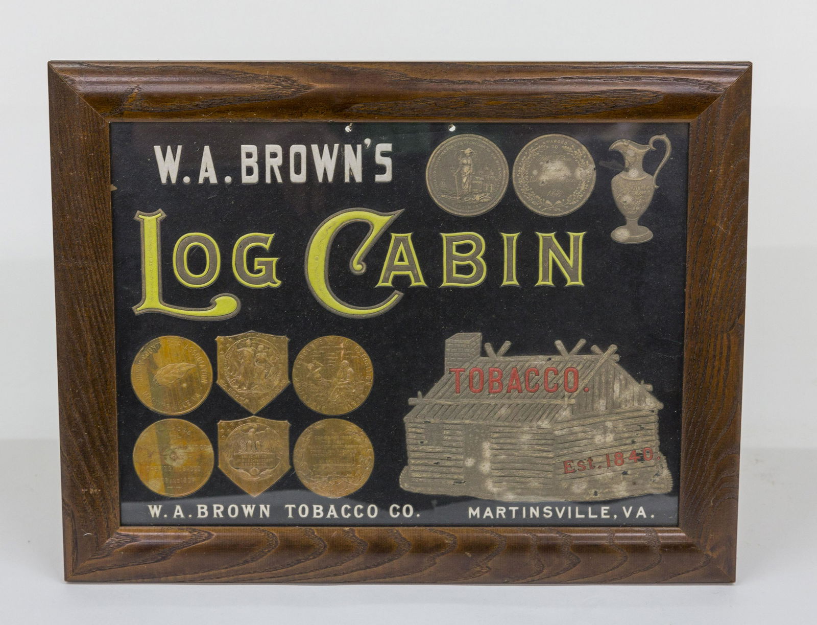 Log Cabin Tobacco Sign