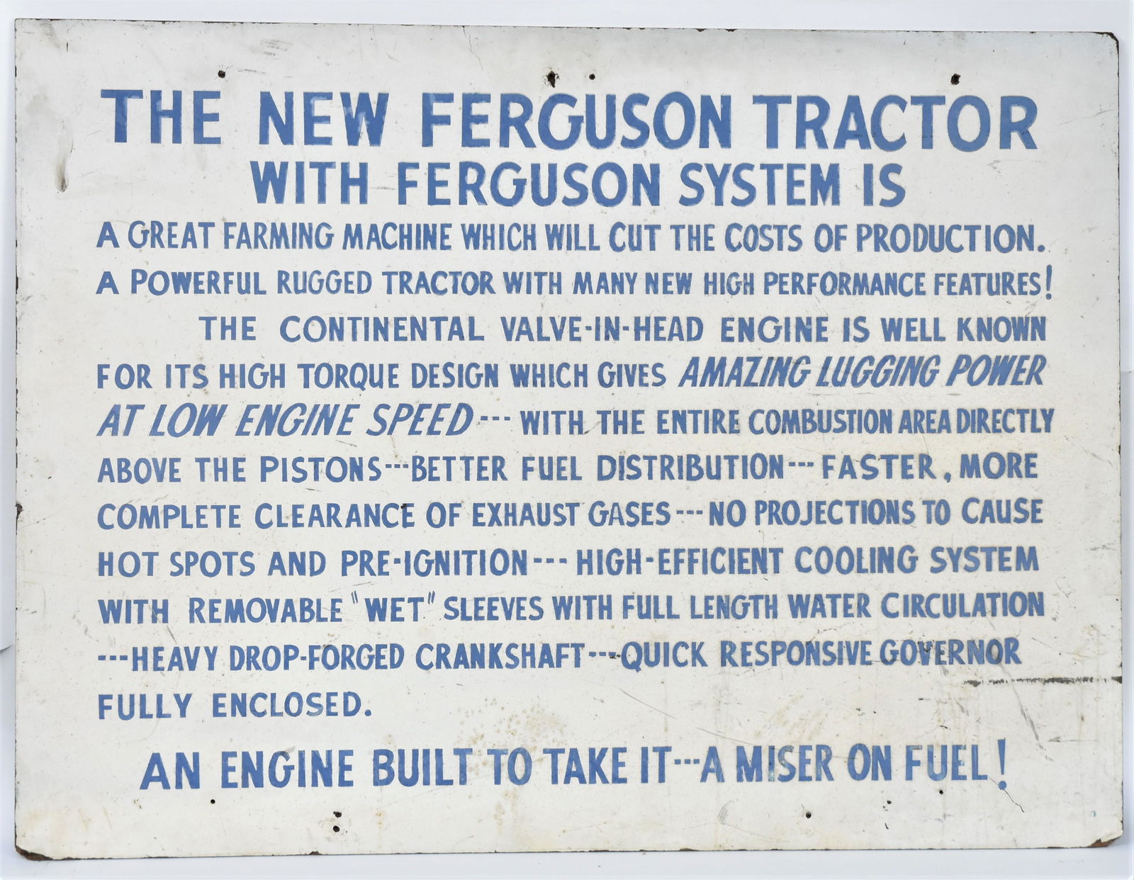 1940's/50's The New Ferguson Tractor Sign
