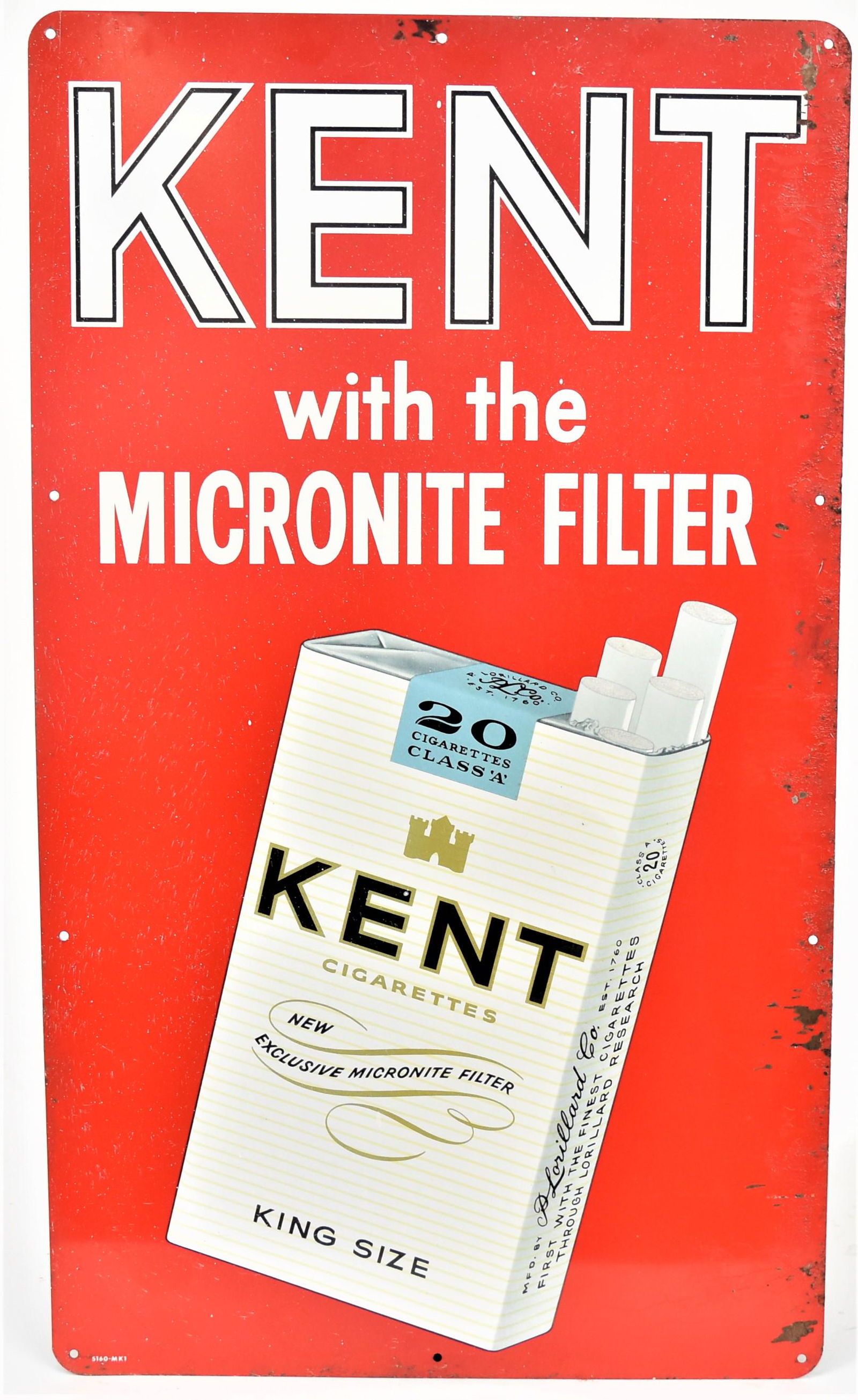 Kent Cigarette Tin Sign