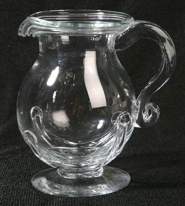 1: EARLY SOUTH JERSEY BLOWN GLASS PITCHER