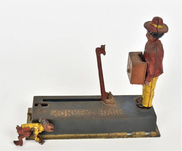 Cast Iron Monkey Mechanical Bank (#0213) on Jan 08, 2023 | Forsythes ...