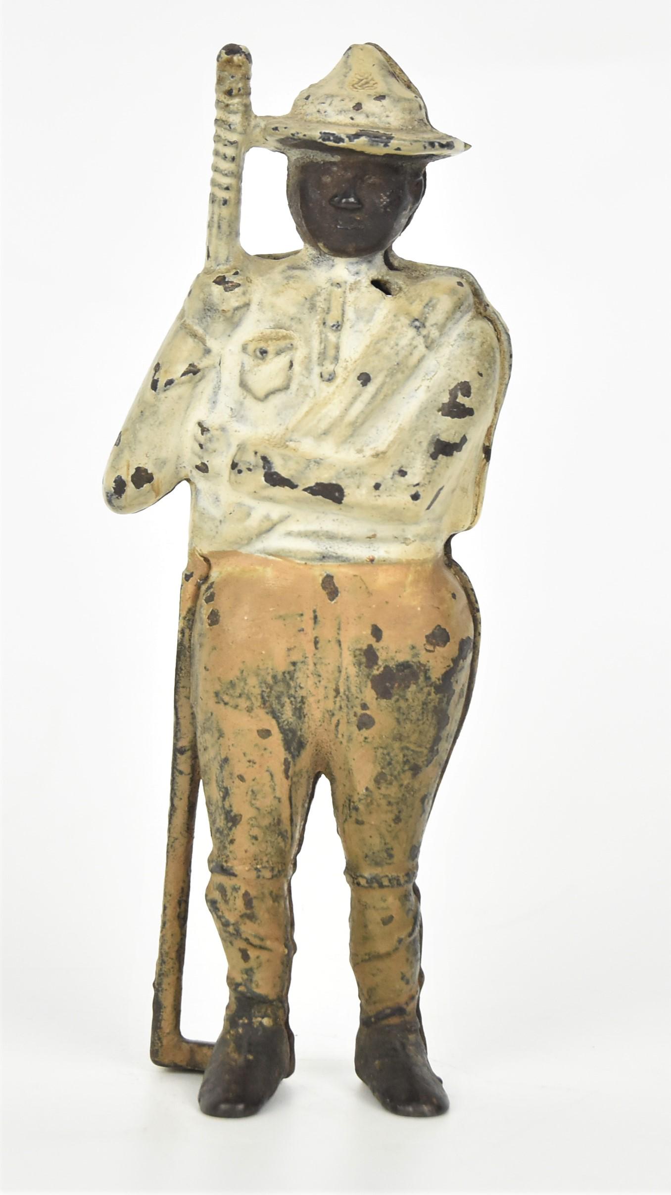 Unusual Cast Iron Boy Scout Bank (#0225) on Jan 08, 2023 | Forsythes ...