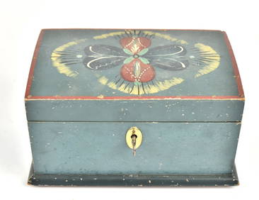 Jonas Weber Paint-Decorated Dresser Box - Jan 08, 2022 | New England ...