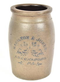 Antique Stoneware Crock Jug 19th C Hamilton & Jones, Greensboro PA ...