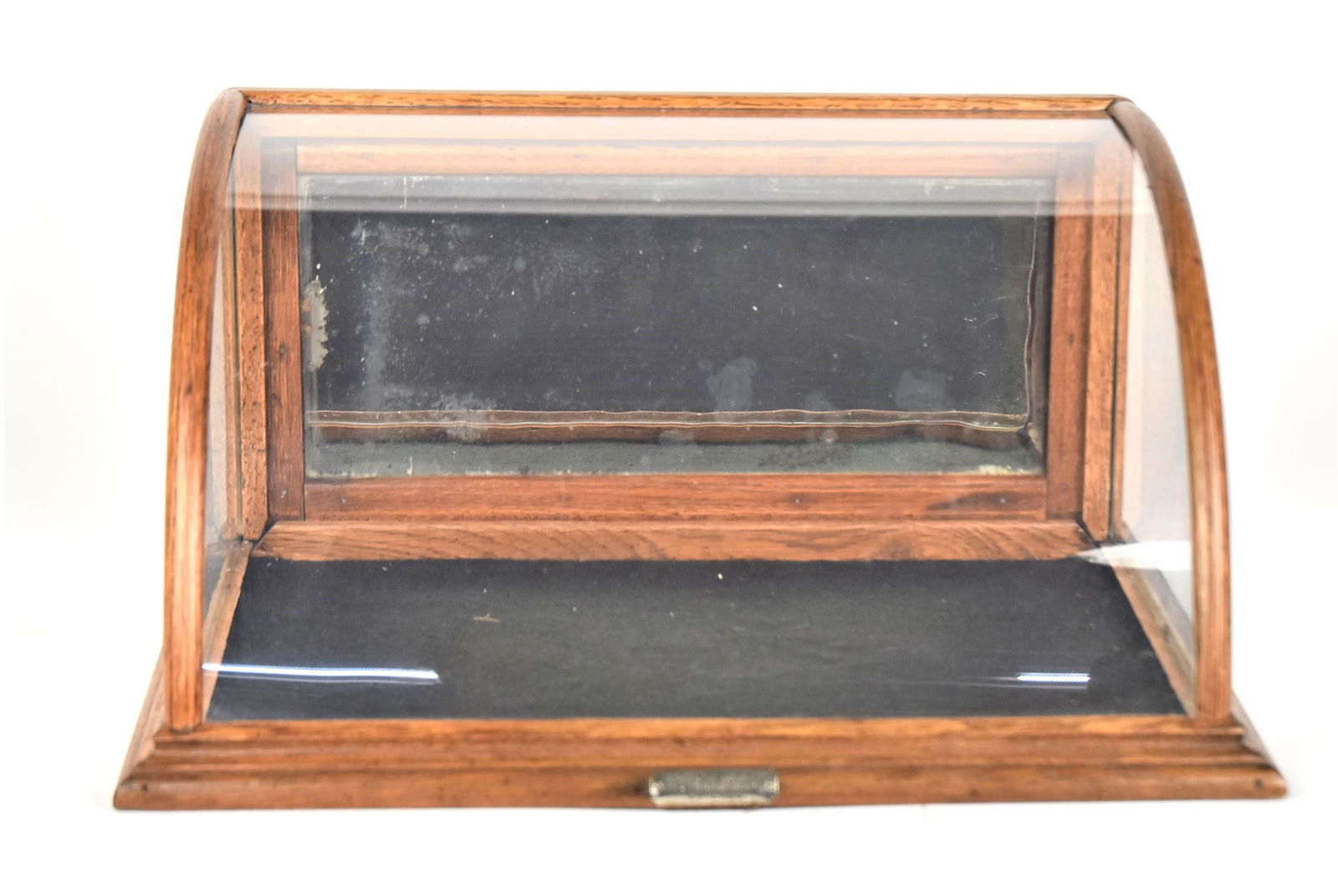 Oak Curved Glass Display Case