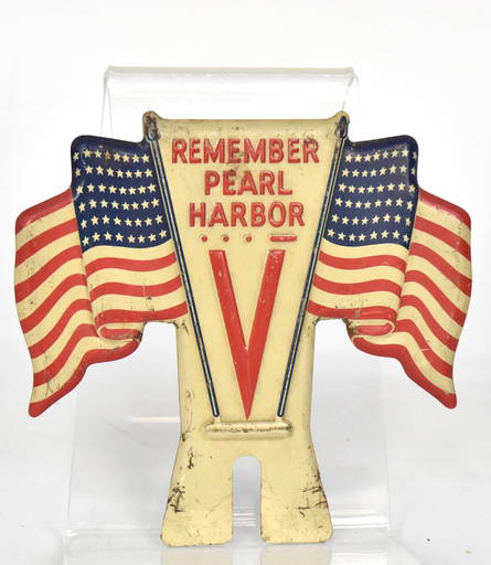 Pearl Harbor Metal License Plate Topper