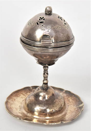Early Spanish Colonial Silver Incense Burner