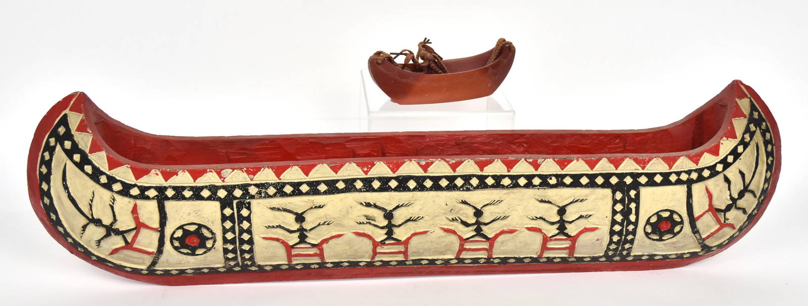 Iroquois Dugout Canoe Model Plus Auction