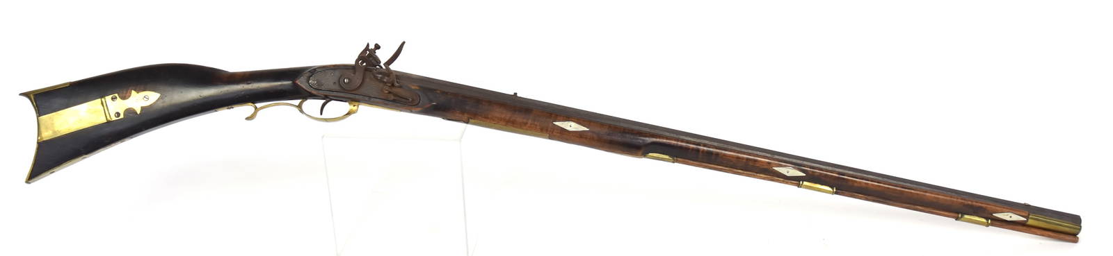 Fine Curly Maple Flintlock Rifle Auction