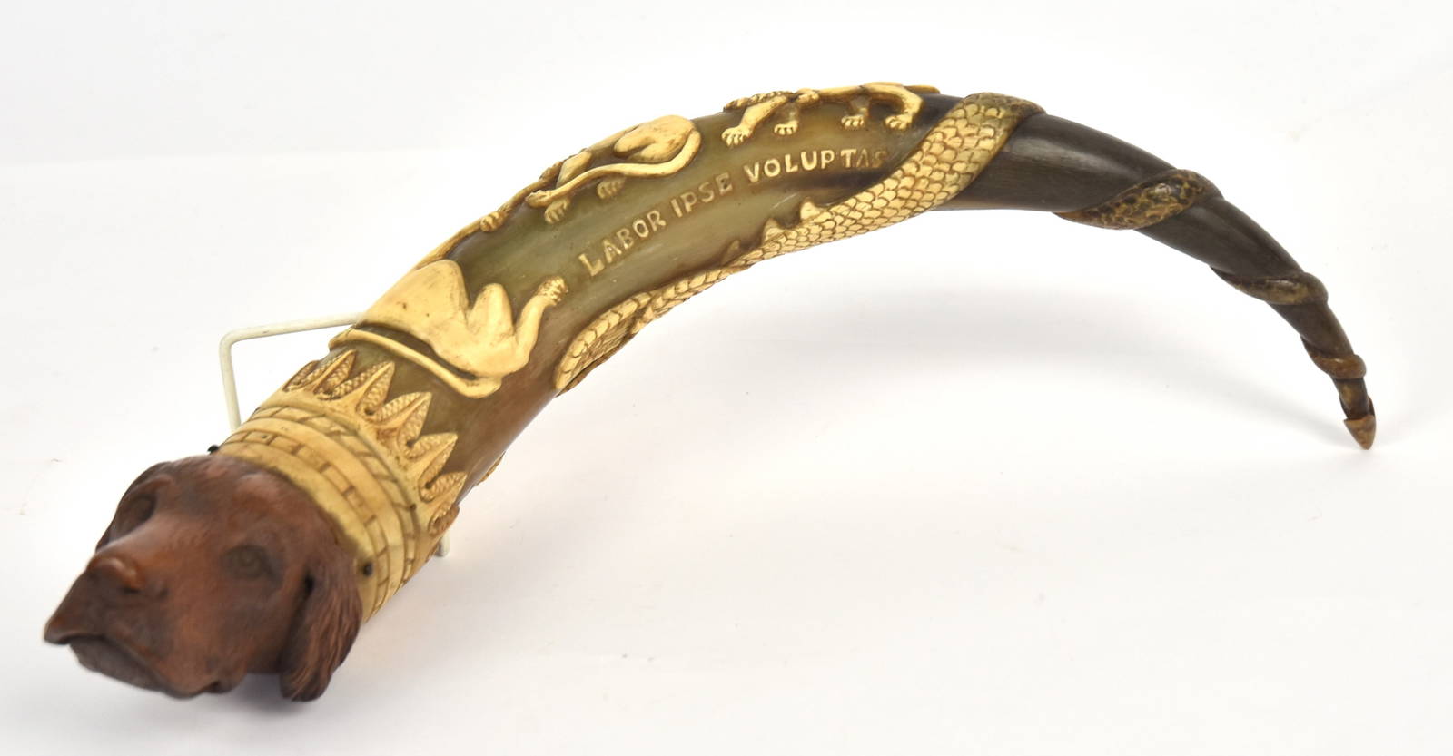 Carved British Horn Auction