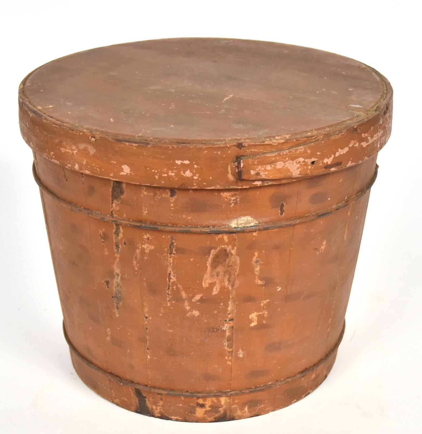 Early Painted Lidded Bucket Auction
