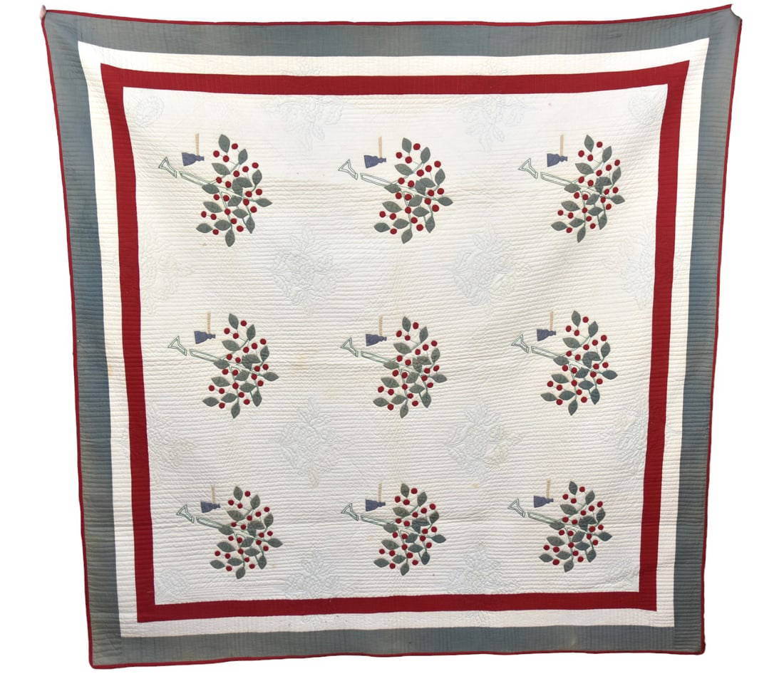 Washington Chopping Down Cherry Tree Quilt Auction