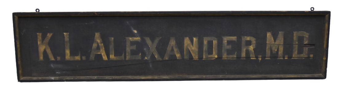 Fine Early Doctors Wood Sign Auction