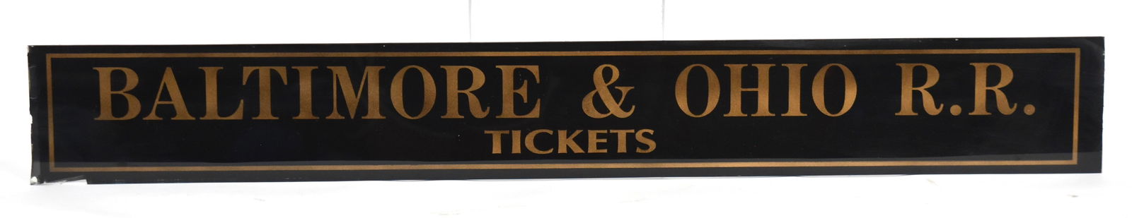 Baltimore & Ohio Glass Ticket Window Sign Auction