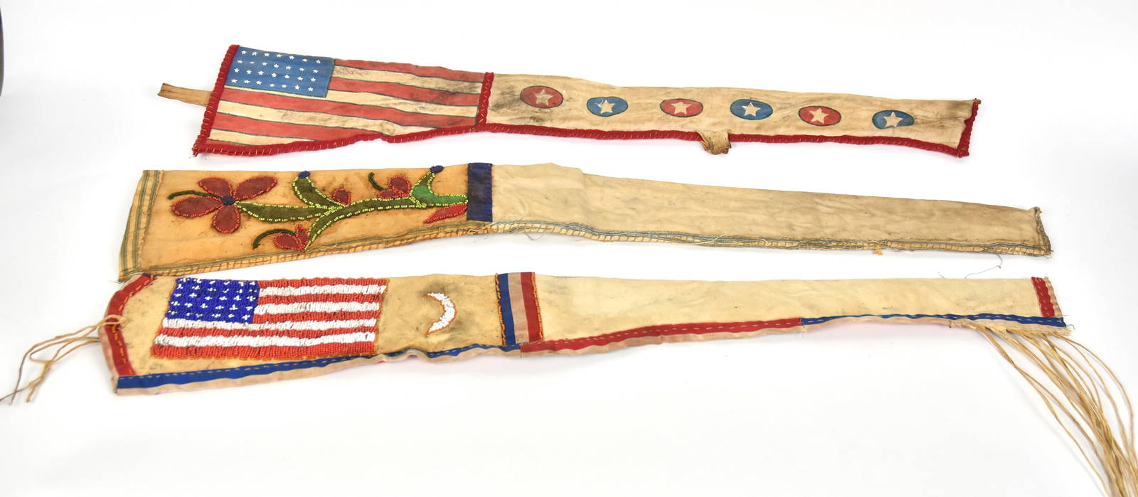 Three Native American Rifle Scabbards Auction