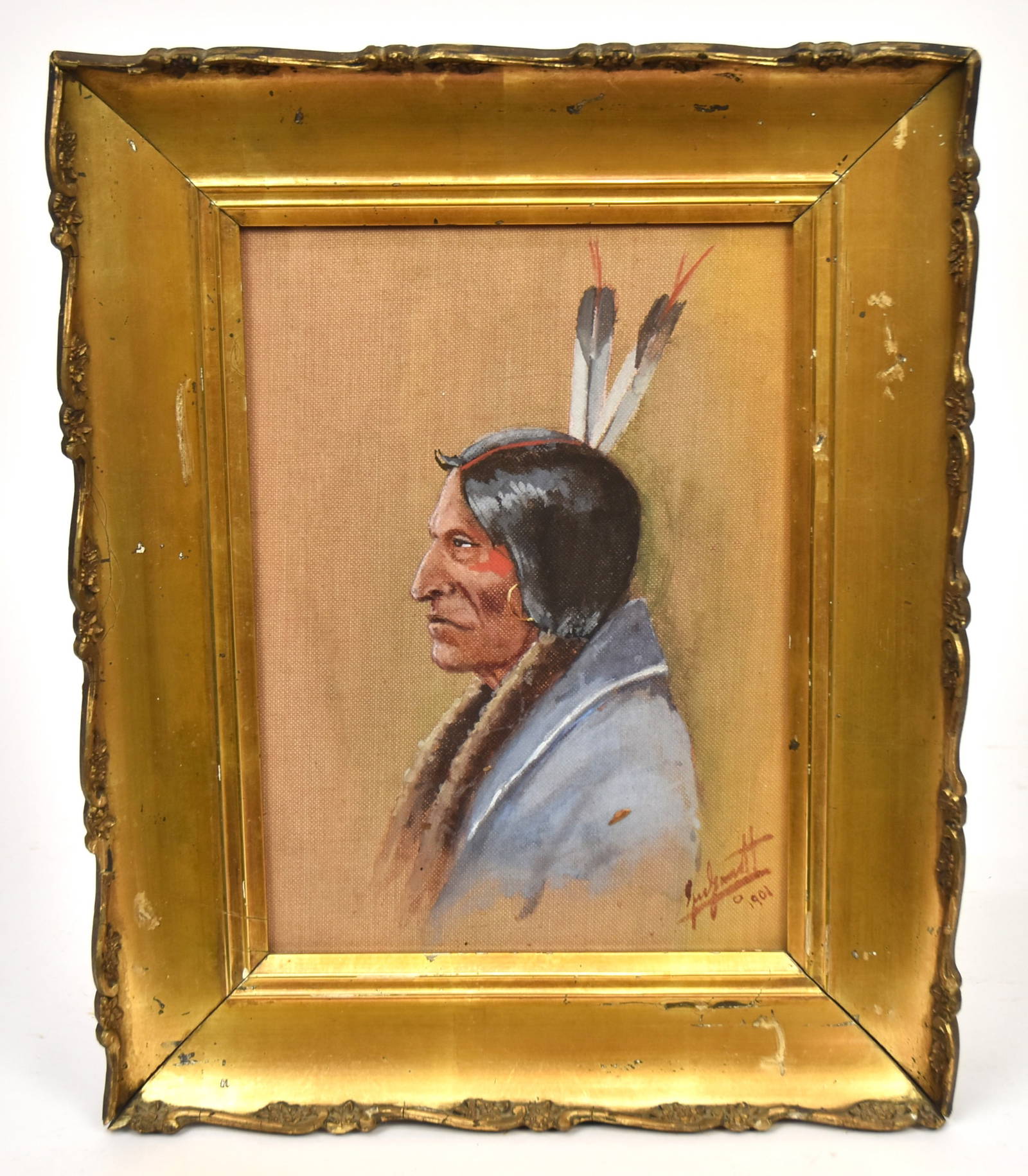 Gus Garrett Native American Painting Auction