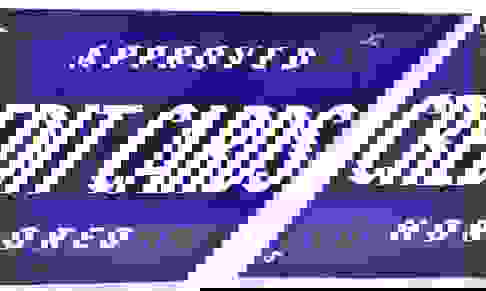 Porcelain Credit Cards Honored Sign. Auction