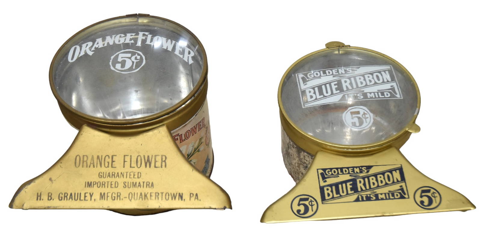 Orange Flower And Blue Ribbon Cigar Tins Auction