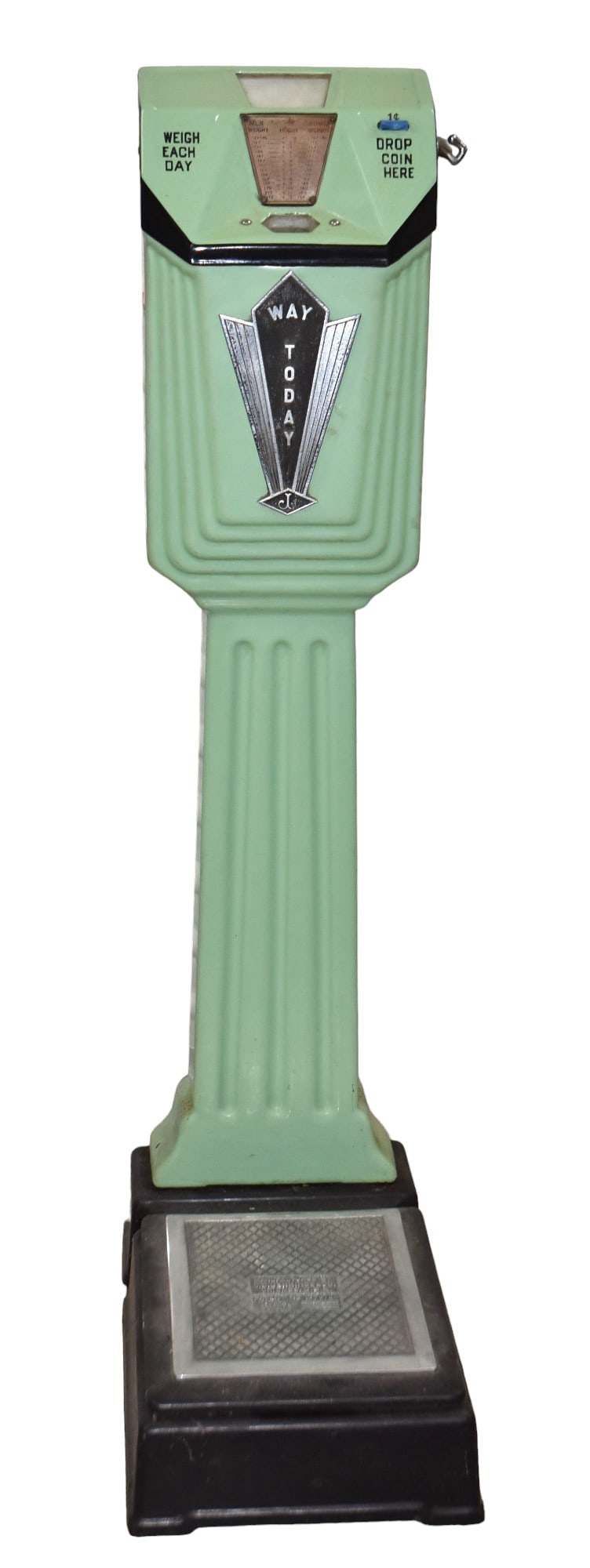 Art Deco Jennings Coin Operated Penny Scales Auction