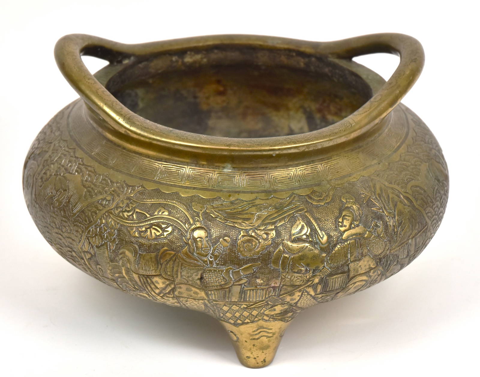 Signed Chinese Bronze Brazier Auction