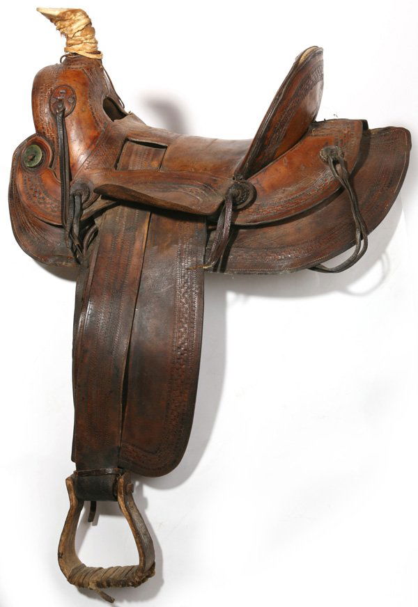 160: EARLY HIGH BACK WESTERN ROPING SADDLE - Dec 30, 2012 | Forsythes ...